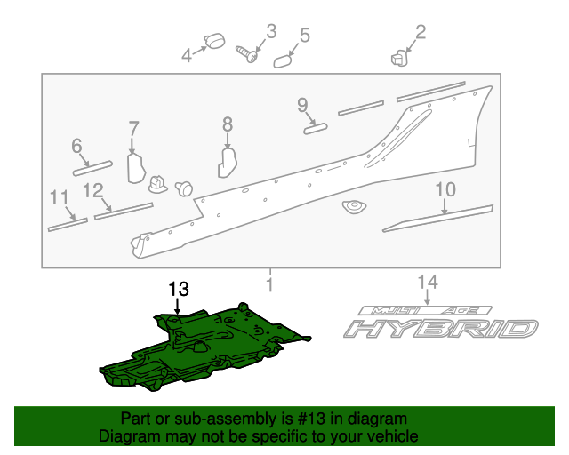 2018-2021 Lexus LC500h Under Cover 58166-11020 | OEM Parts Online