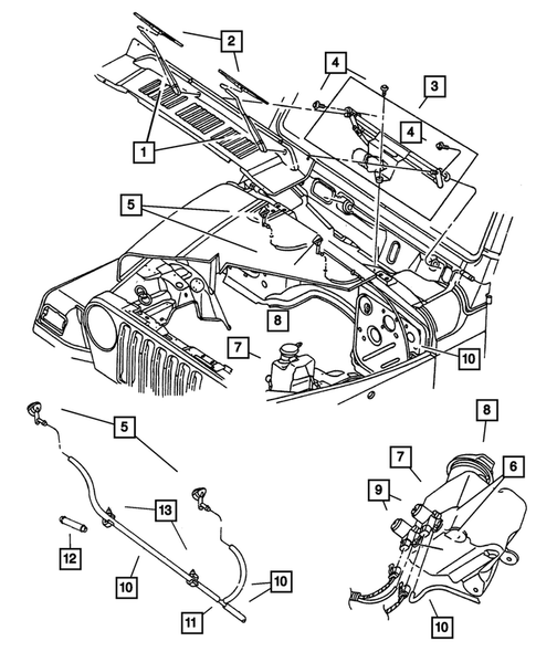 Windshield Wiper and Washer Systems for 2003 Jeep Wrangler | Mopar ...