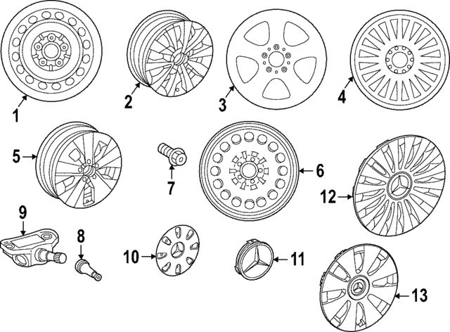 44740009009705 - Wheel Cover 2021-2023 Mercedes-Benz Metris | Mercedes ...
