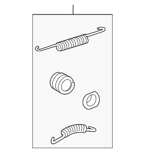2014-2020 GM Rear Parking Brake Hold Down Spring Kit with Springs and Pins 23299313 GM ...
