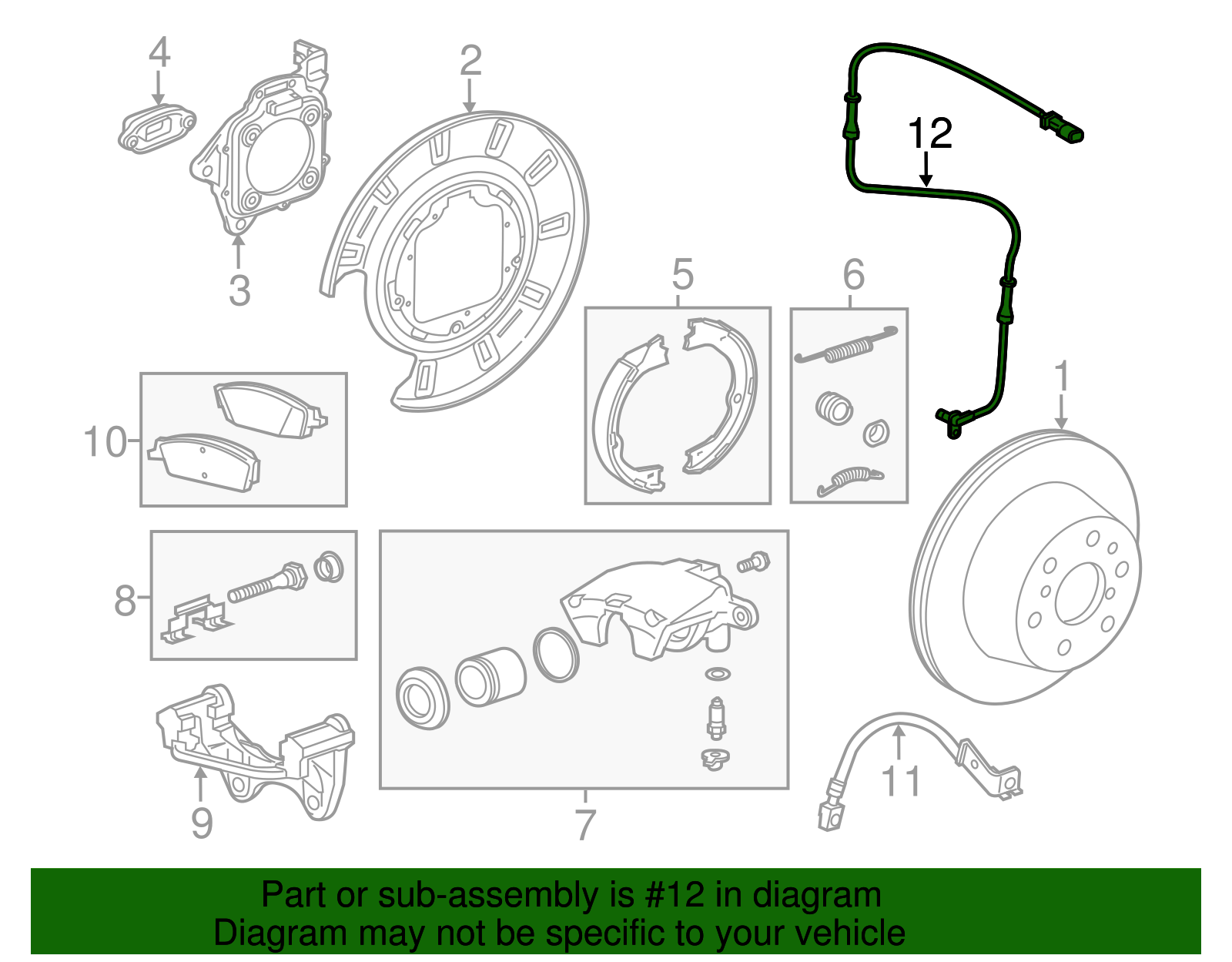 2015-2020 GM Rear Wheel Speed Sensor 84143665 GM | GMPartsDirect.com
