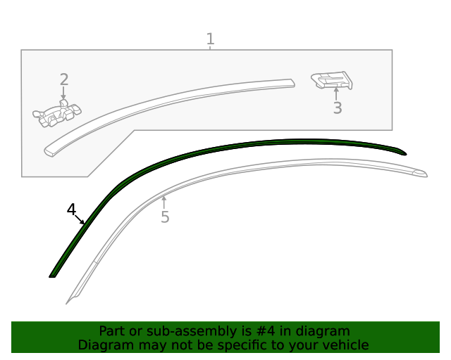 190-673-15-00 - Roof Molding 2016-2021 Mercedes-Benz | Mercedes-Benz ...
