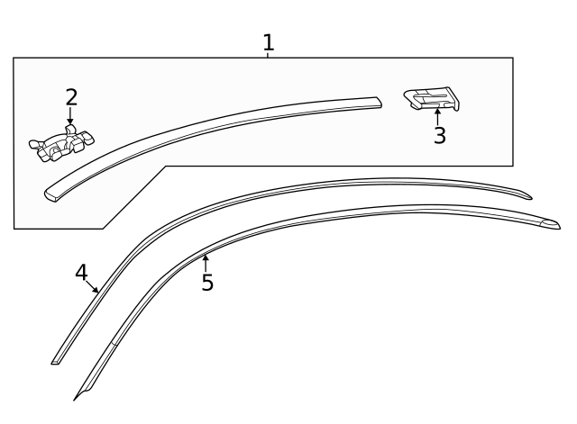 190-673-13-00 - Roof Molding 2016-2021 Mercedes-Benz | Mercedes-Benz ...
