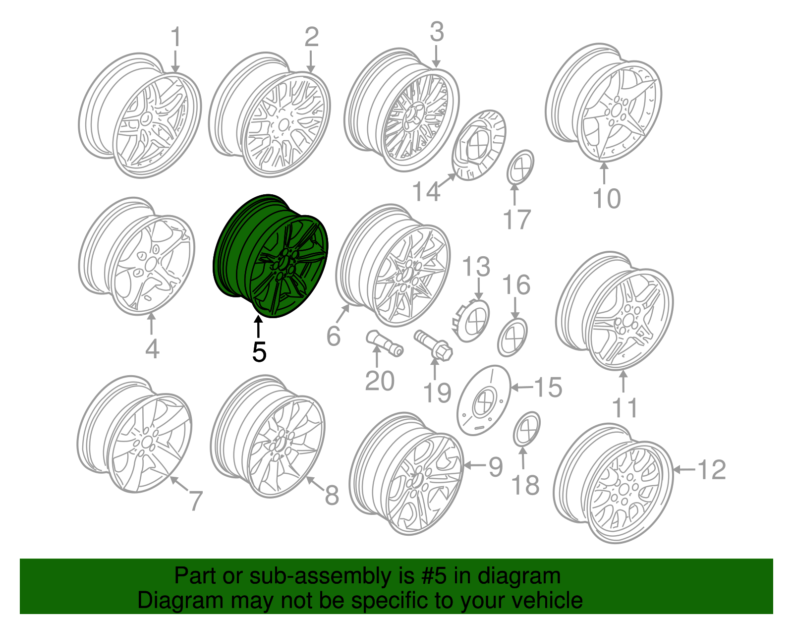 36-11-6-759-841 - 2003-2005 BMW Z4 - Wheel Alloy | BMWPartsHub