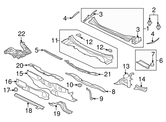 Genuine OEM Insulator Pad Retainer Clip Part# MU481004 Fits 1991-2015 ...