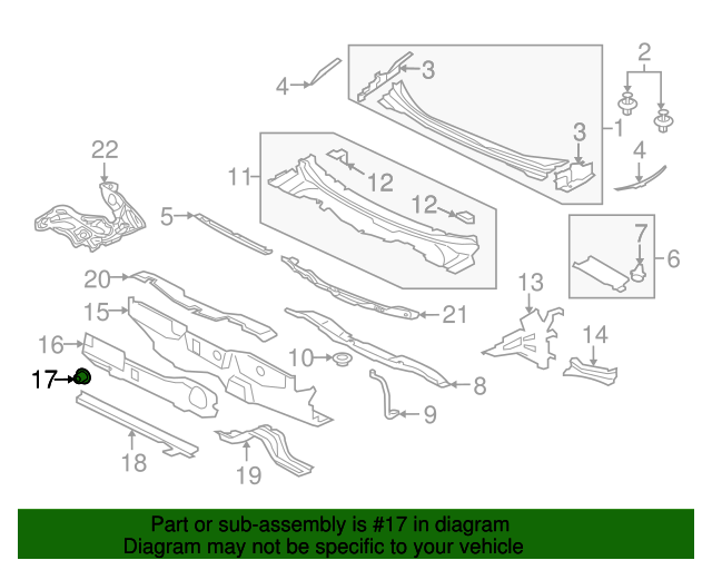 Genuine OEM Insulator Pad Retainer Clip Part# MU481004 Fits 1991-2015 ...