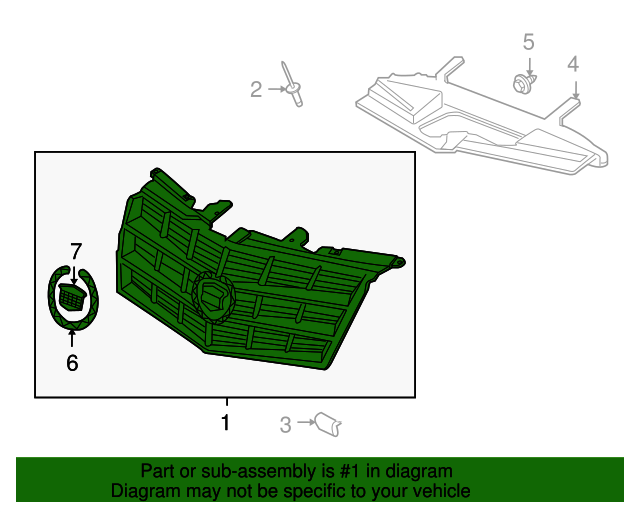 2012-2014 Cadillac CTS Grille Assembly 20995558 | TascaParts.com