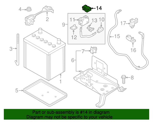 2011-2012 Nissan LEAF Cover 24345-JK05A | My Nissan Part