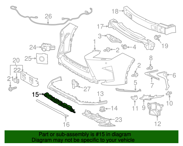 52117-0E010 - Lower Support - 2016-2021 Lexus | My L Parts