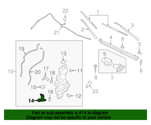 2007-2024 Ford Washer Pump JL1Z-17664-A | TascaParts.com