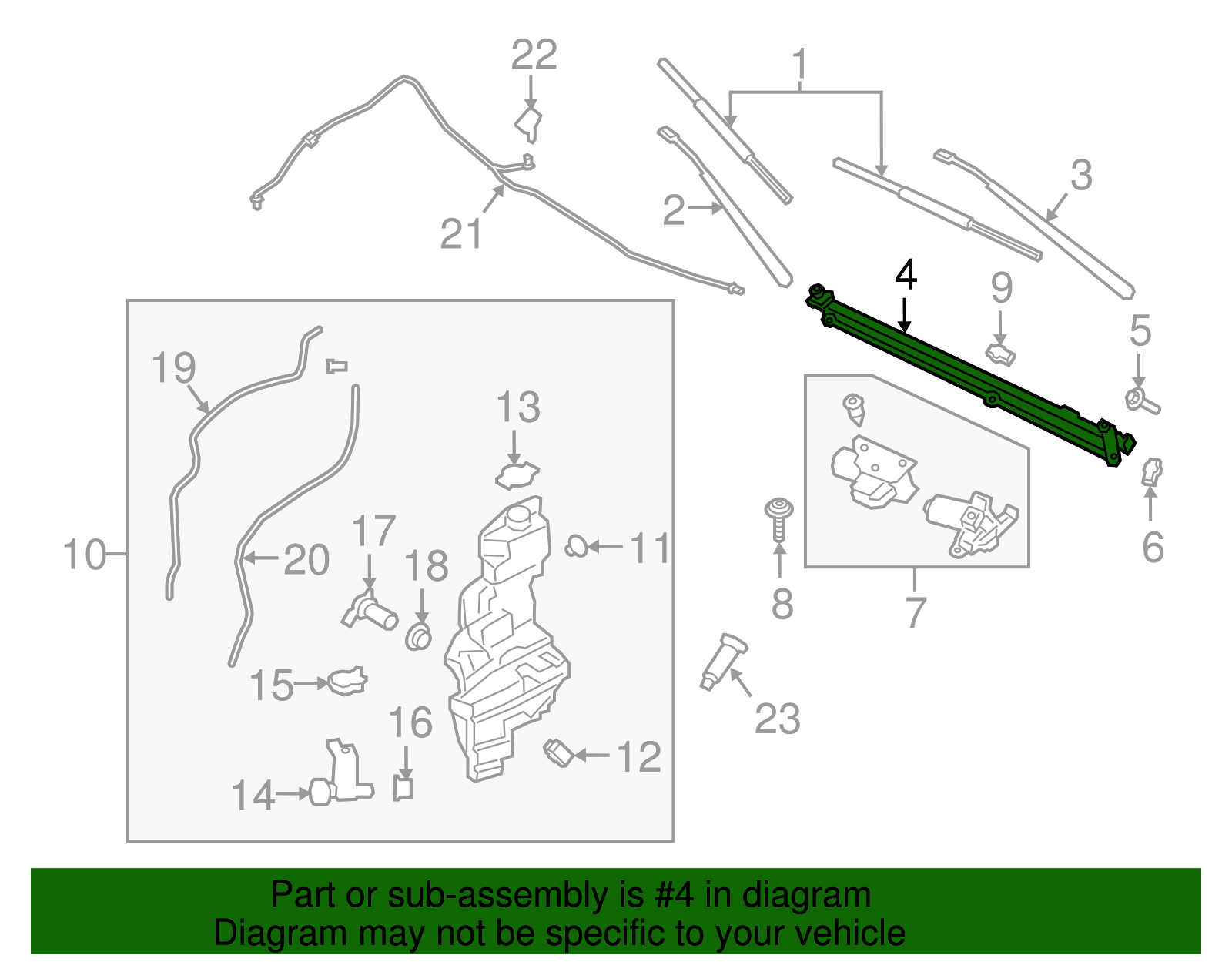 Ford Dealership 2017-2024 Ford Wiper Linkage JL3Z-17566-E | Ford Parts ...