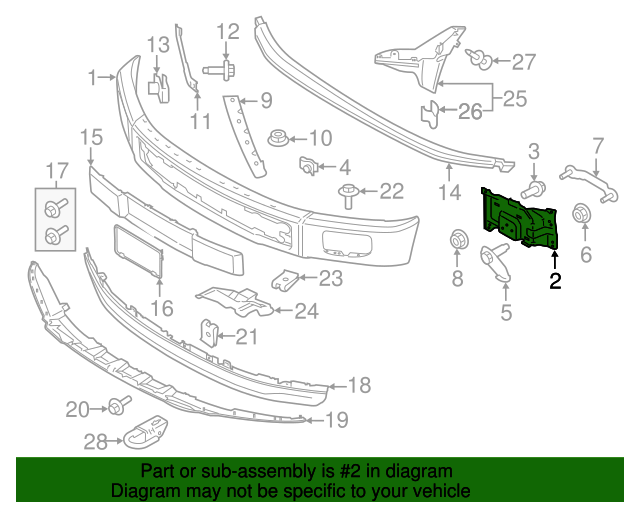 2015-2020 Ford F-150 OEM NEW 2015-2020 Ford F-150 Left Bumper Mounting ...