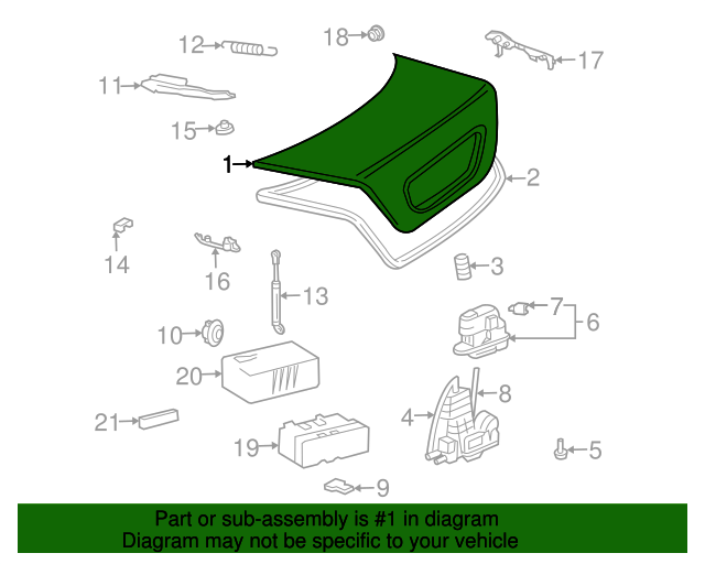 215-750-01-75 - Trunk Lid 2000-2006 Mercedes-Benz | Mercedes-Benz USA Parts