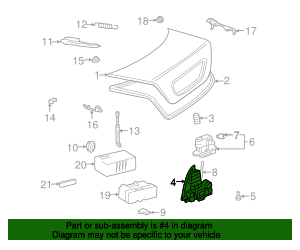 2207500684 - Trunk Lock Actuator Motor 1998-2006 Mercedes-Benz ...