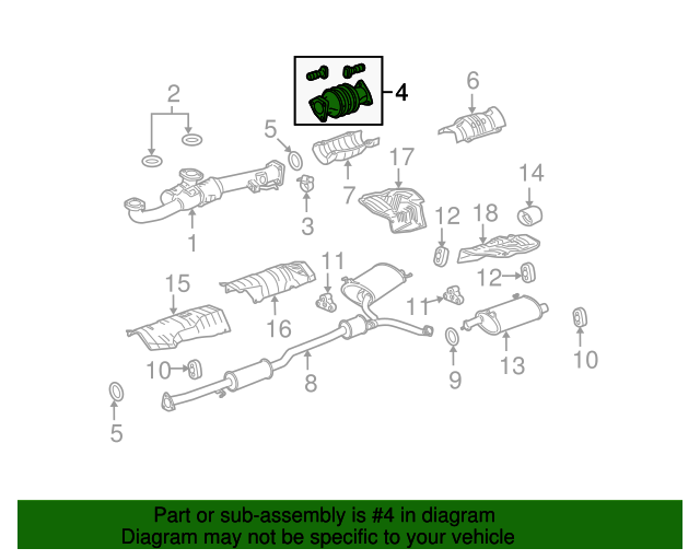 18160-R71-A00 - Catalytic Converter 2008-2009 Honda Accord | Honda ...