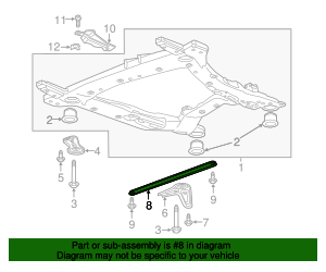 2017-2024 GM Engine Cradle Brace 84630472 GM | GMPartsDirect.com