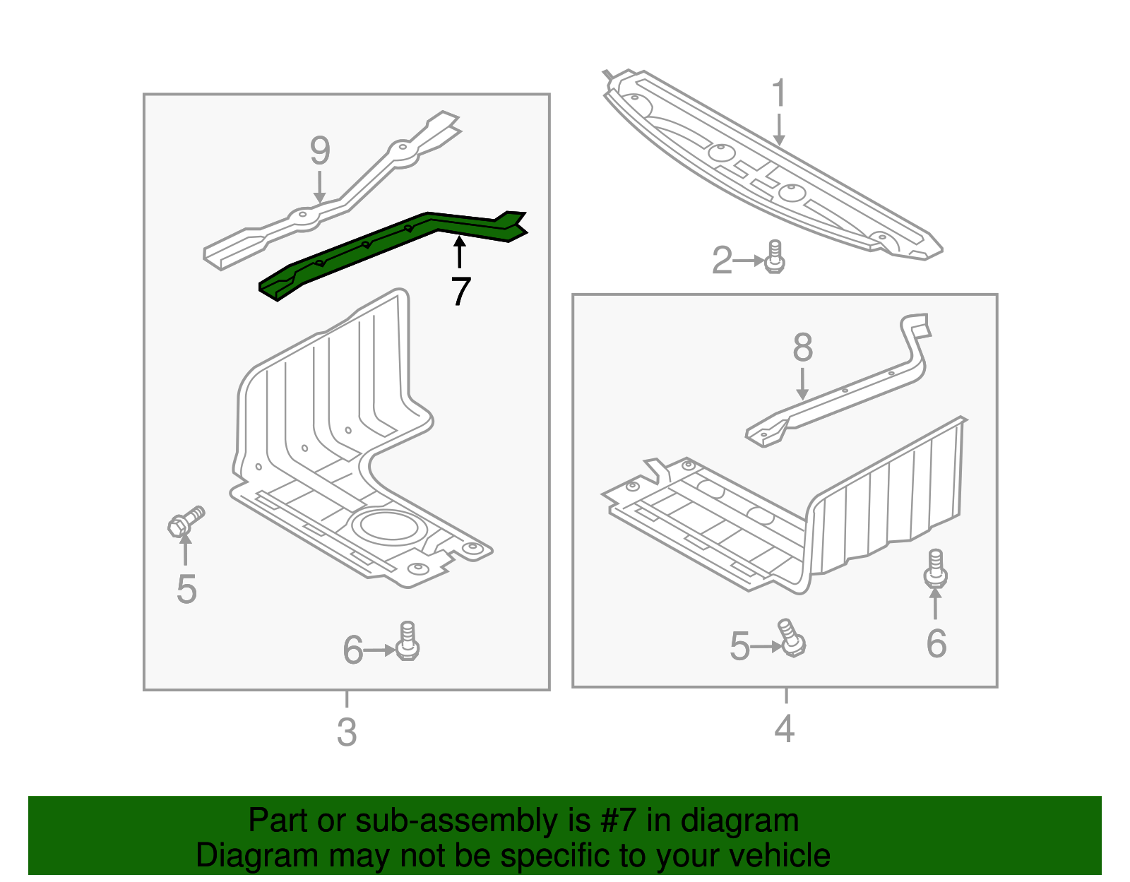 2011-2015 Hyundai Sonata Radiator Support Splash Shield Bracket 29123 ...