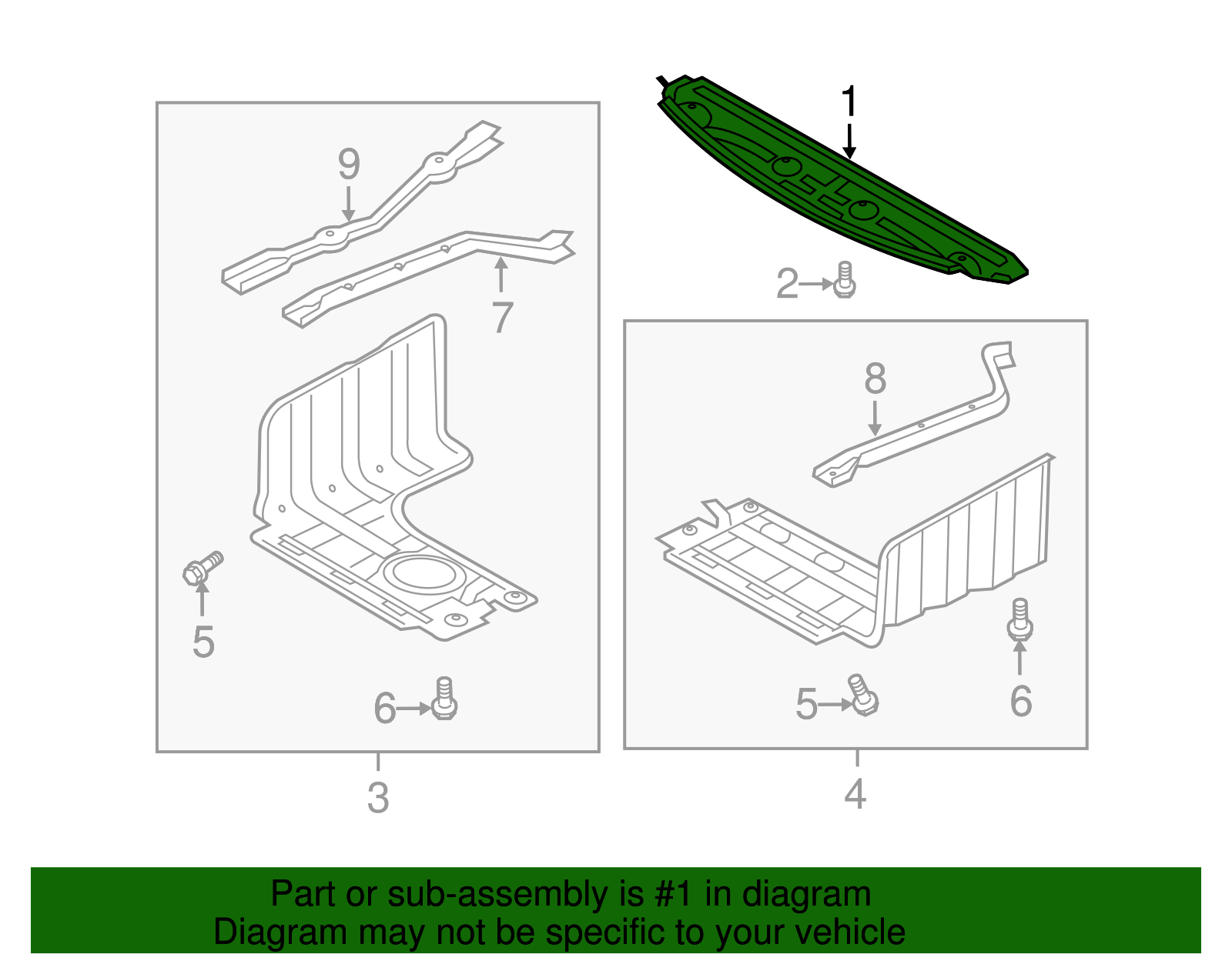 2011-2015 Hyundai Sonata Radiator Support Splash Shield 29110-4R100 ...