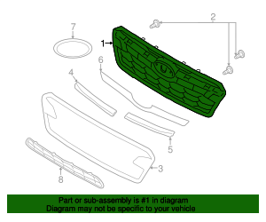 Grille Assembly F Xv USB 91121FL501 | QuirkParts