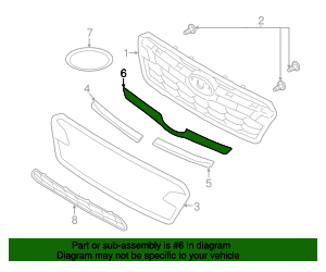 2018-2019 Subaru Crosstrek Lower Molding 91123FL100 | Subaru Parts Store