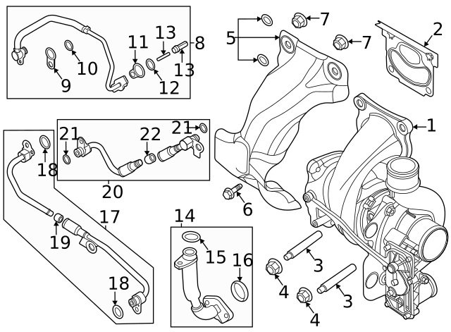 HL3Z-6N652-A - Water Inlet Tube Gasket 2017-2025 Ford | Online Ford Parts Catalog