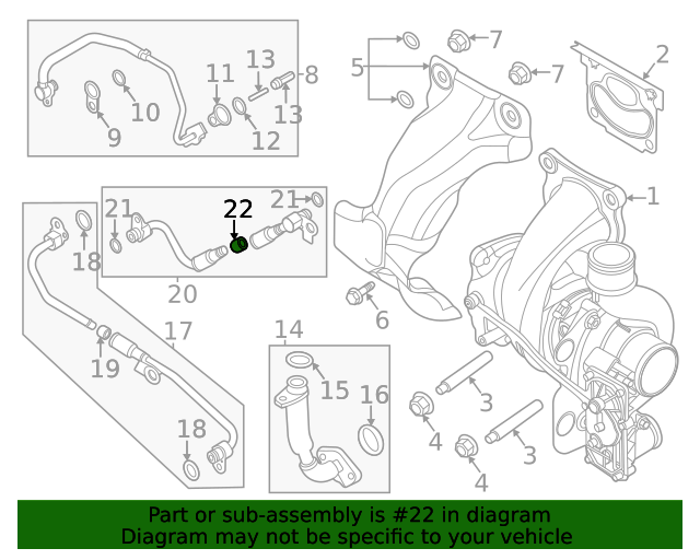 HL3Z-6N652-A - Water Inlet Tube Gasket 2017-2024 Ford | Ford Parts Connect