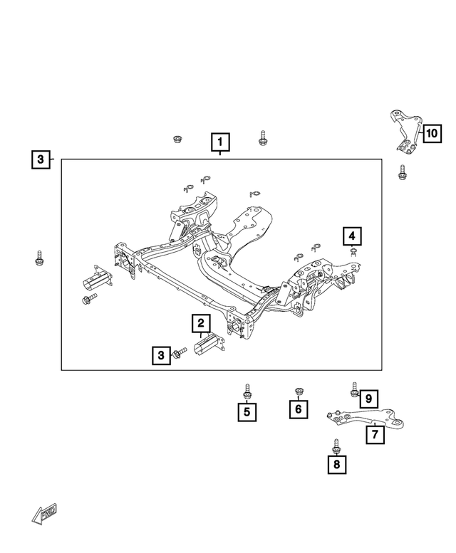MOPAR BUMPER TO FRAME RAIL BRACKET - 68317430AA - 68317430AA | Mopar ...