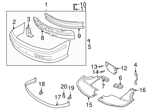 Bumper & Components - Front for 2001 Saab 9-3 | Saab Parts Counter