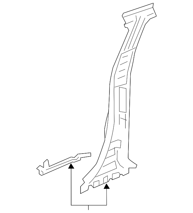 42546444 GM Driver Side Center Pillar Outer Panel Reinforcement | GM ...