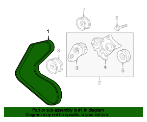 2010-2019 Jaguar Accessory Drive Belt C2D39175 | JaguarParts.com