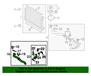 2009-2010 Volkswagen Passat Lower Hose 3C0-122-051-CD | Wolfsburg Parts ...