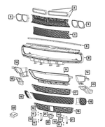 2015-2023 Dodge Challenger Lower Grille, Left 68259763AB | OEM Parts Online