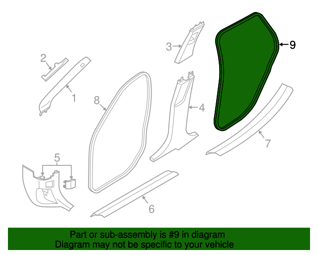 51-72-7-440-034 - Edge protection, door, rear 2016-2022 BMW X1 ...