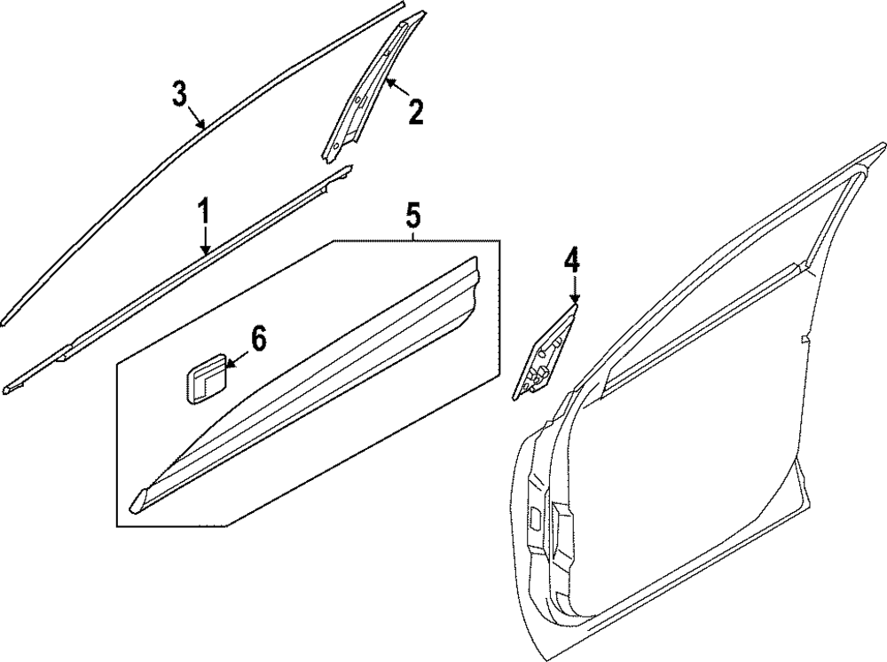 2023-2025 Kia Sportage | Frame Molding | 82850-P1000 | Kia Auto Parts