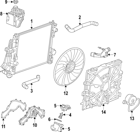 Cooling System for 2016 Cadillac CT6 | OEM Parts Online