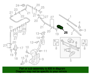 2006-2023 Volkswagen VW Volkswagen FRONT NON-HEATED Windshield Washer ...