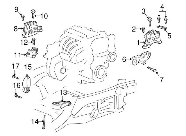2018 GM Engine Mount 84228984 GM | GMPartsDirect.com