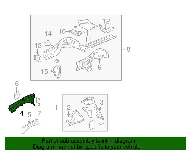 Genuine OEM Driver Side Front Engine Compartment Upper Rail Part ...