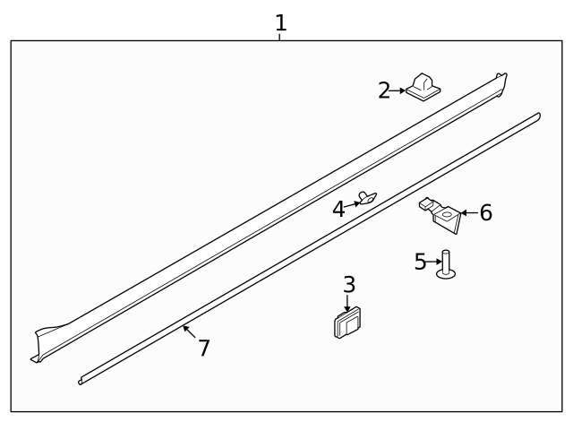 86862-R5000 - Rocker Molding Guard - 2021-2024 Kia Sorento | Kia Auto Parts