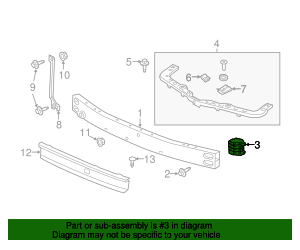 2018-2024 GM Front Bumper Fascia Impact Absorber 84108856 | GM Parts Center