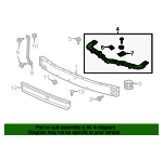 2018-2024 GMC Terrain Front Bumper Fascia Center Support 84172010 GM ...