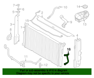 17127627509 - 2014-2016 BMW Coolant Hose (17-12-7-627-509) | BMW of ...