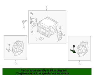 96301-2H000 - Front Dr Speaker Rivet 2010-2013 Kia Forte | Kia.Parts Store