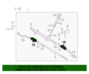 57728-3Q000 - Rack and Pinion Bellows 2011-2017 Hyundai ...