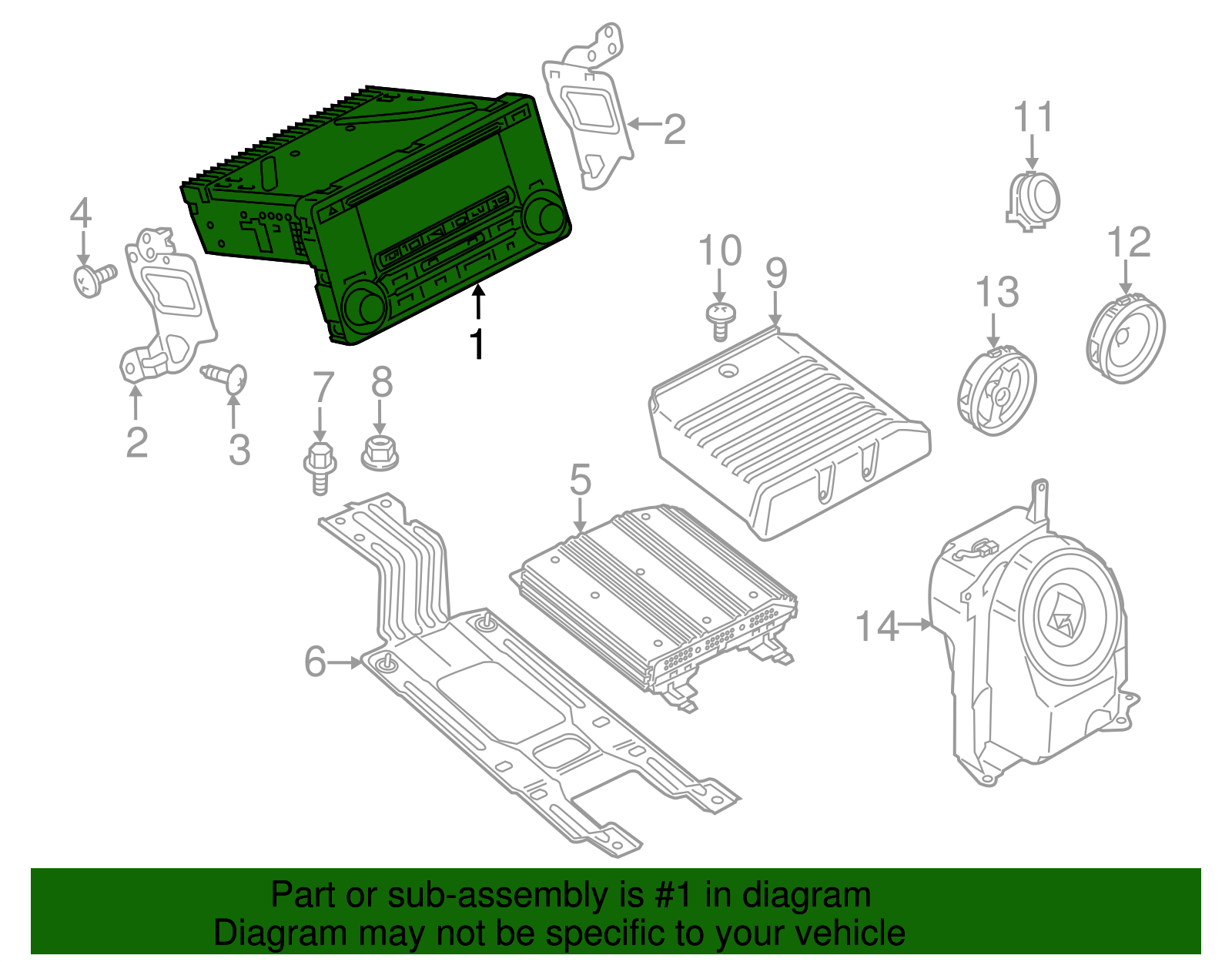 2014-2015 Mitsubishi Display System 8701A408 | Mitsubishi Parts Warehouse