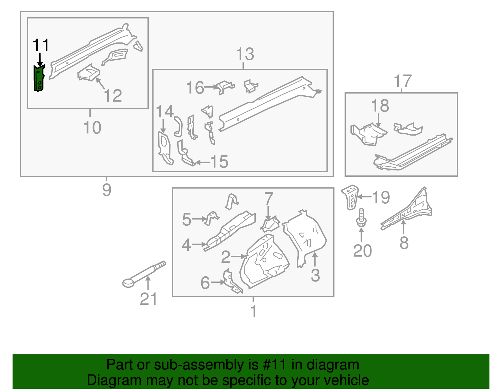 2014-2017 Subaru Tie Down 51619VA0019P | Subaru Parts Guys