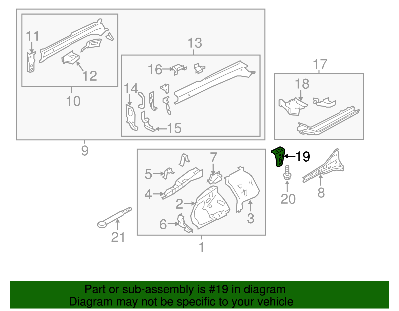 2013-2018 Subaru Reinforced Plate 52133FJ022 | Subaru Parts Store