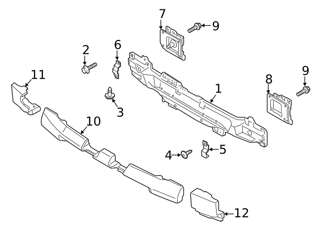 2020-2022 Genesis G90 Absorber Rear Bumper Energy 86620-D2500 | QuirkParts