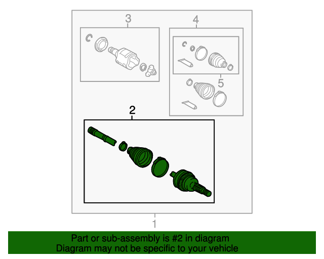 2008-2010 Toyota Highlander Outer Joint 42370-49245 | Toyota Parts Center