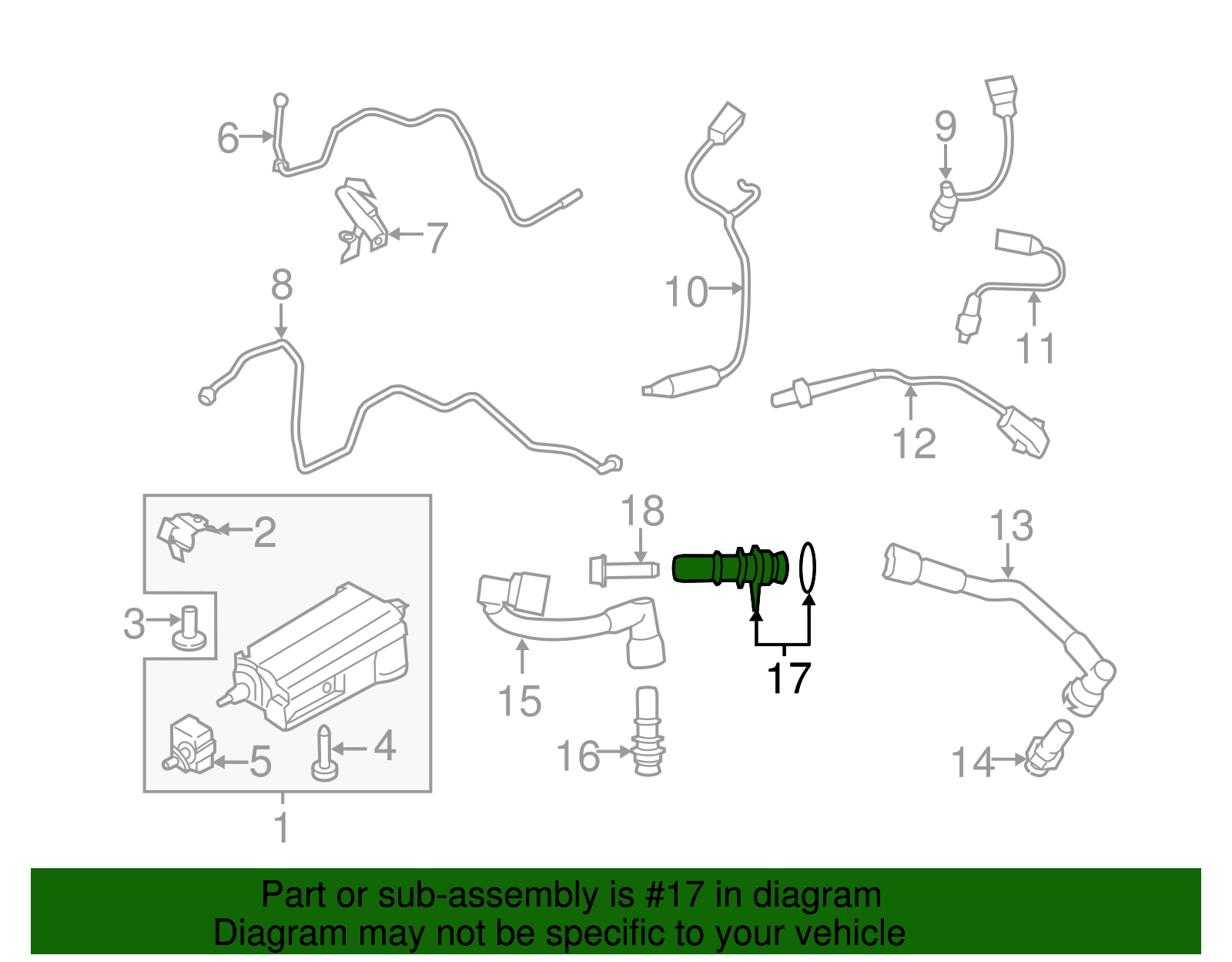 2015-2024 Ford | Connector Tube | BR3Z-9F695-A | Walls' Ford Parts